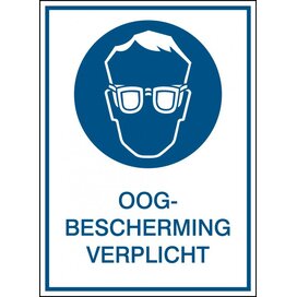 Oogbescherming Verplicht (Sticker) - | Pictogrammenshop.nl