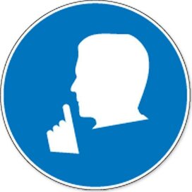 Stilte Verplicht (Sticker) - | Pictogrammenshop.nl