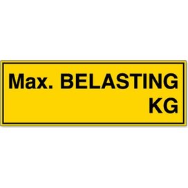Max. Belasting Xx Kg Waarschuwings Sticker - Voor Veilige ...