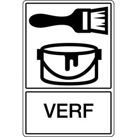 Recycling Pictogram Verf Sticker: Duurzaam label voor recyclingbakken ...